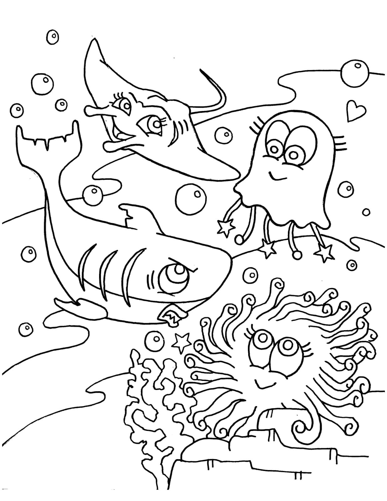 Ocean Scene Coloring Pages (6 Free Printable PDFs)