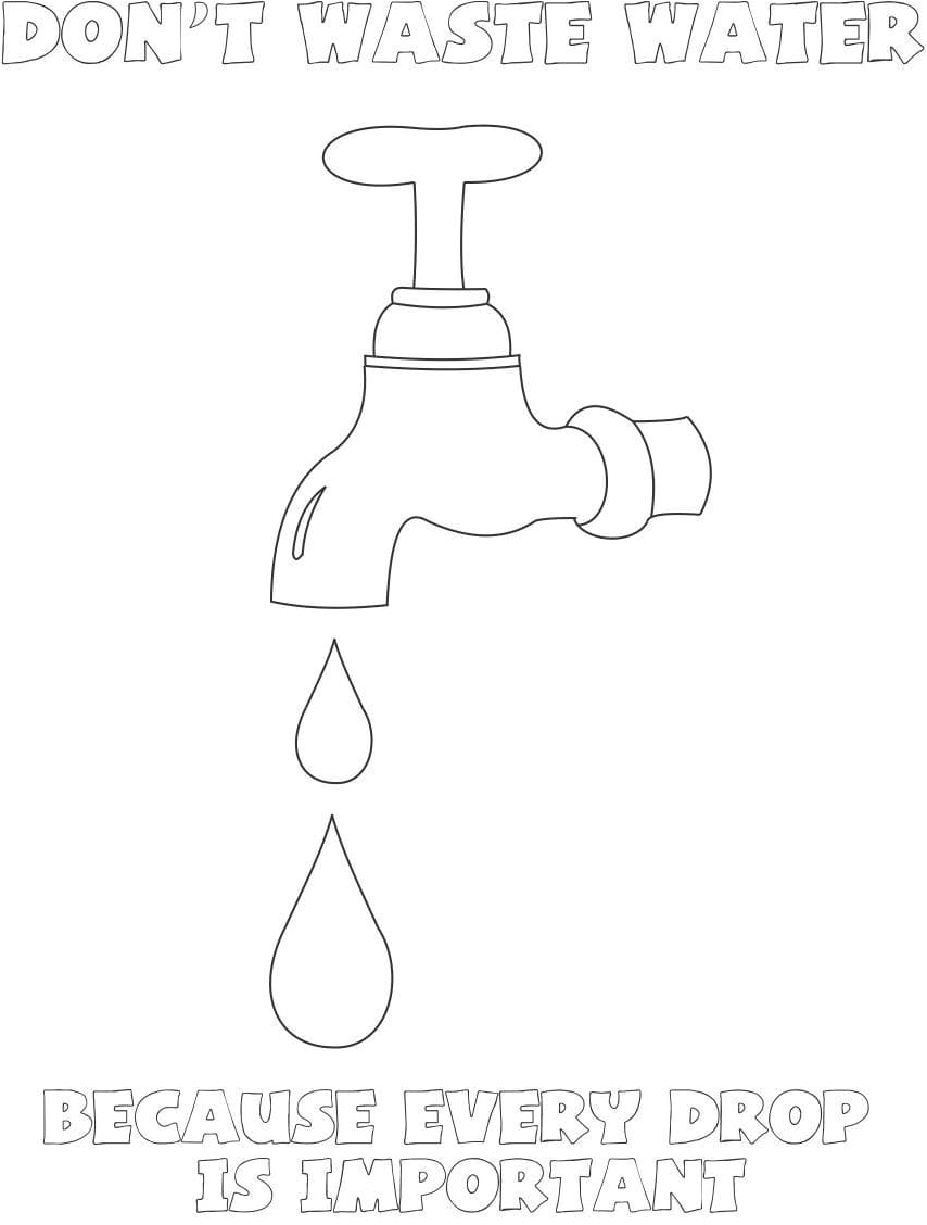 World Water Day Coloring Pages (8 Free Printable PDFs)